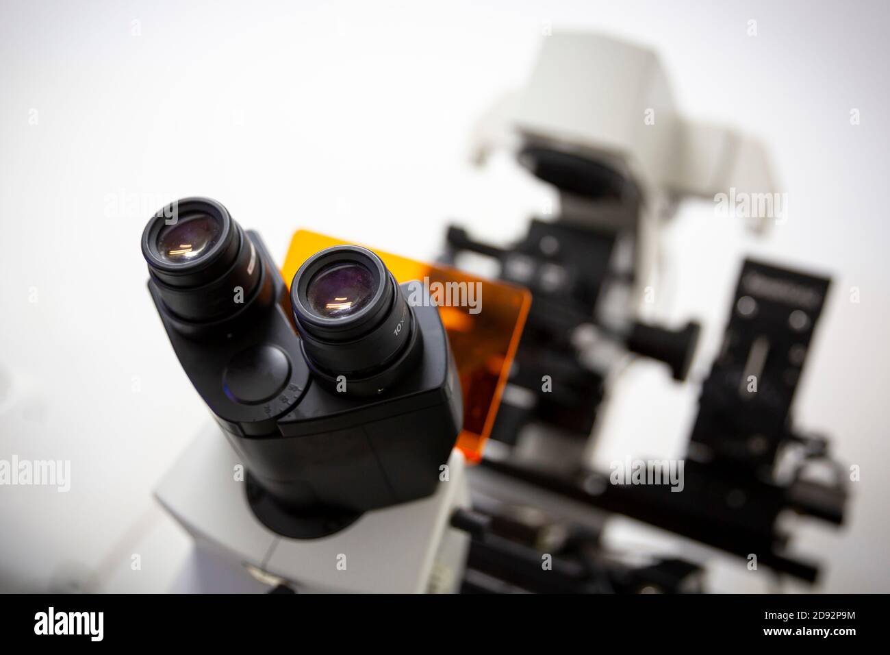 Microscope lenses of a modern equipment for biological research Stock ...