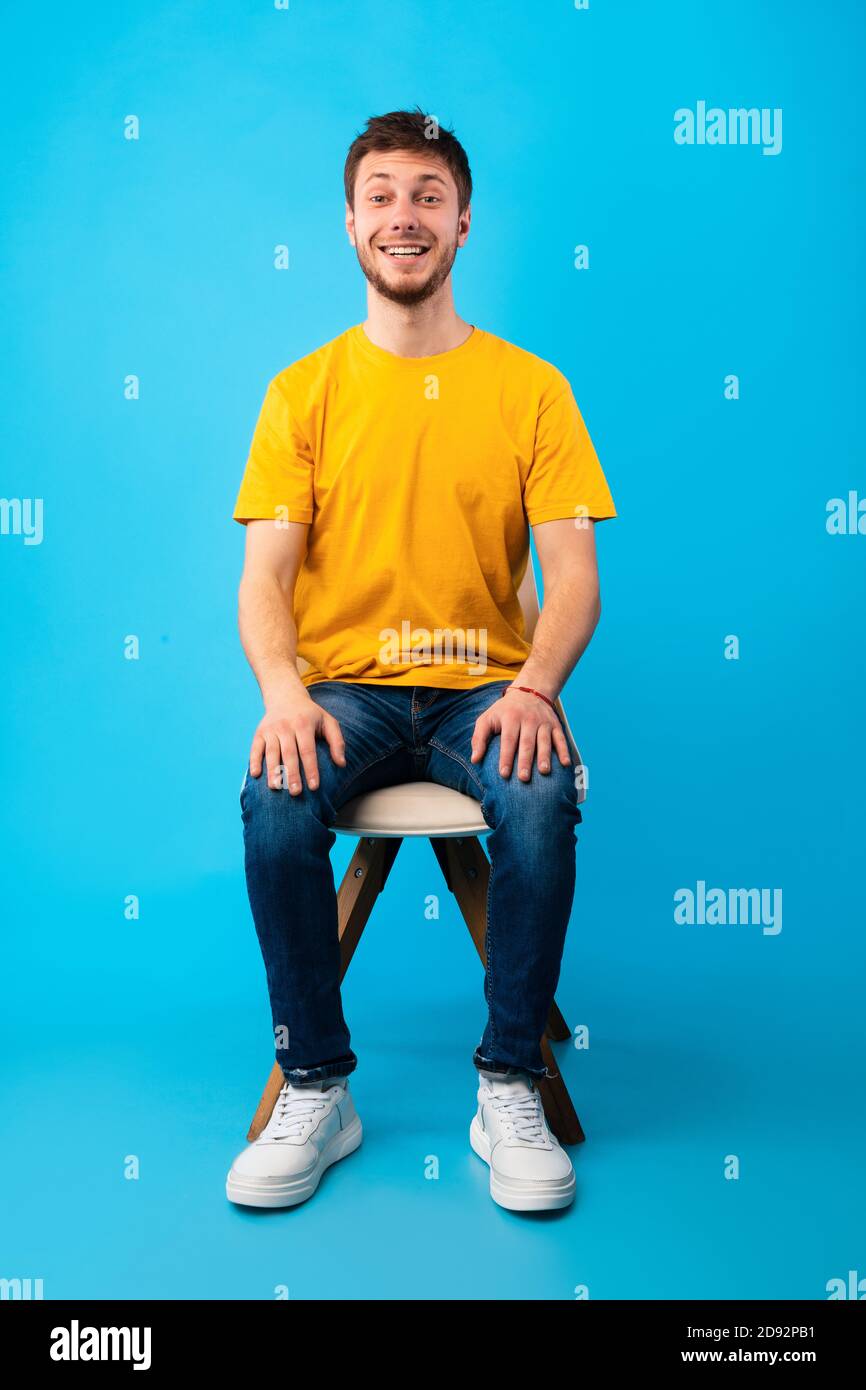 Male model sitting chair hi-res stock photography and images - Alamy