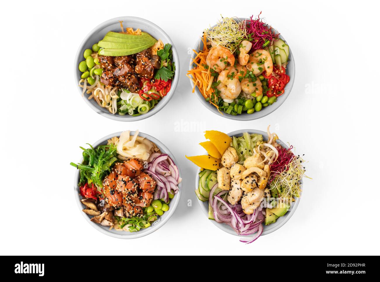 Poke bowls - Traditional Hawaiian dish Stock Photo - Alamy