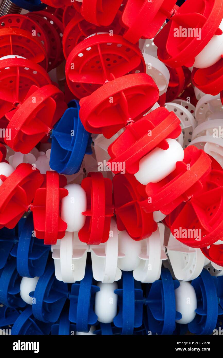 Lane divider, pool marker lines. Piled and stacked. Line dividers pool ...