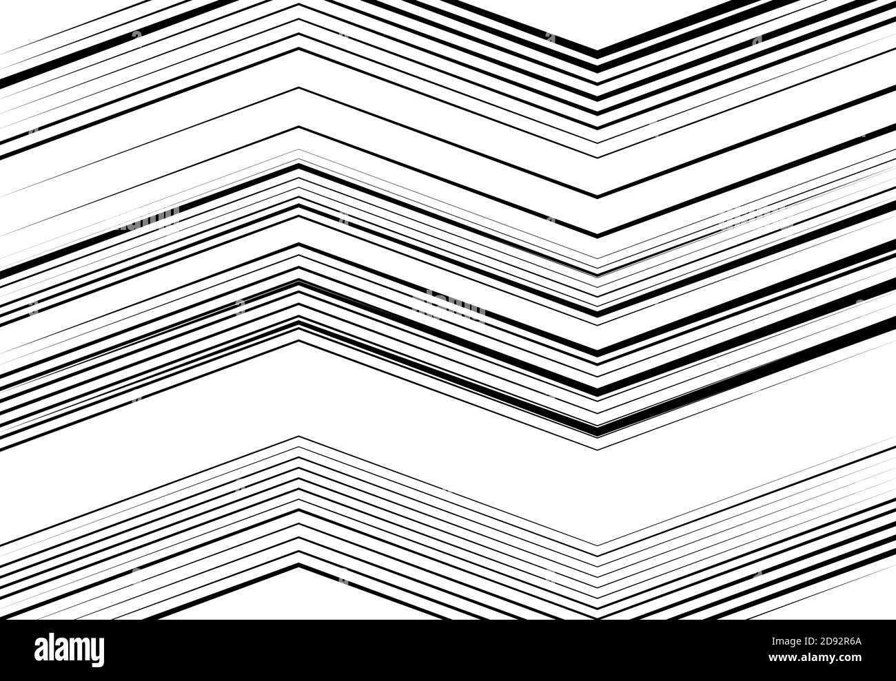 Corrugated, wavy, zig-zag, criss-cross lines abstract geometric black ...