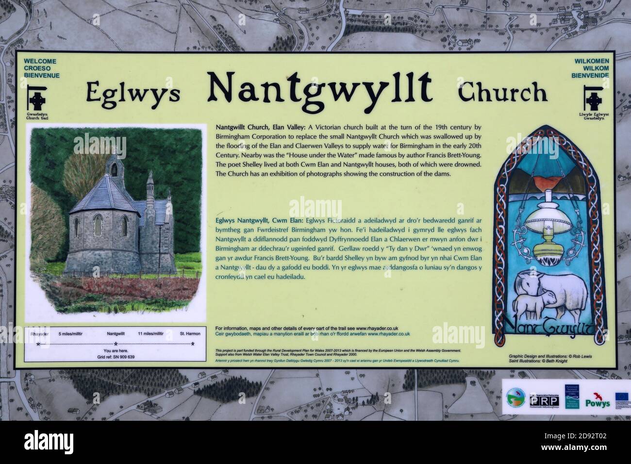 Nantgwyllt Church, Elan Valley, Rhayader, Radnorshire, Powys, Wales ...