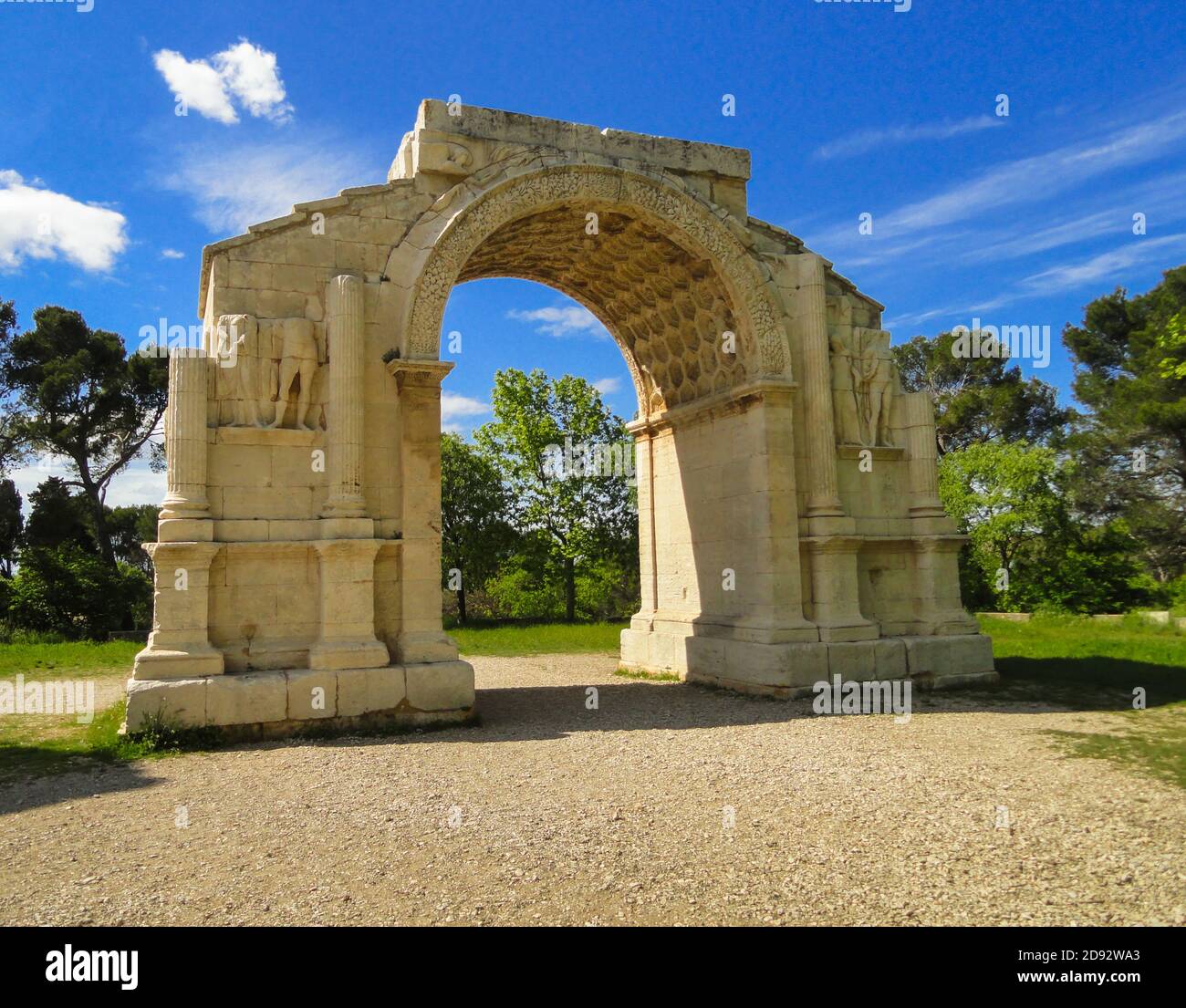 Saint-Rémy-de-Provence/France; May 12 2013: The triumphal arch of ...