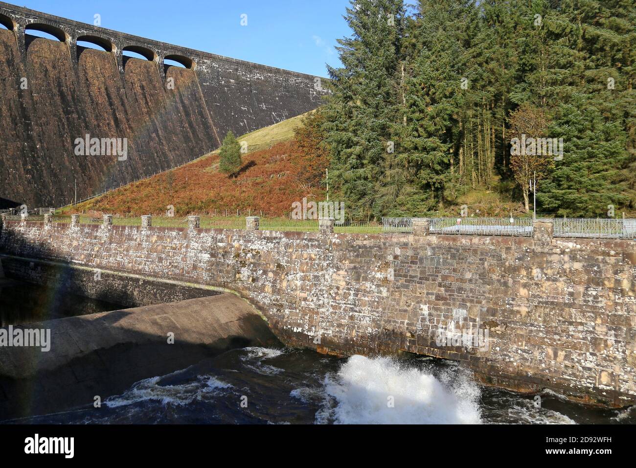 Claerwen Dam, Elan Valley, Rhayader, Radnorshire, Powys, Wales, Great ...