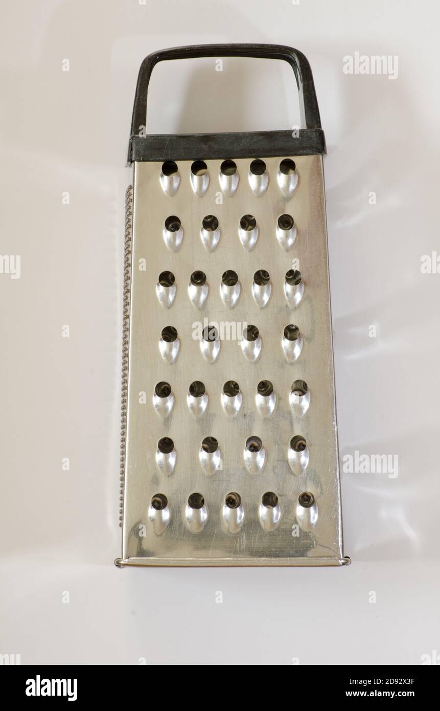 Stainless steel box grater with handle well used for grating cheese and ...