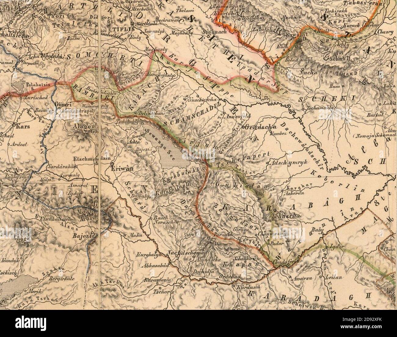 Karabakh Map (1856 Stock Photo - Alamy