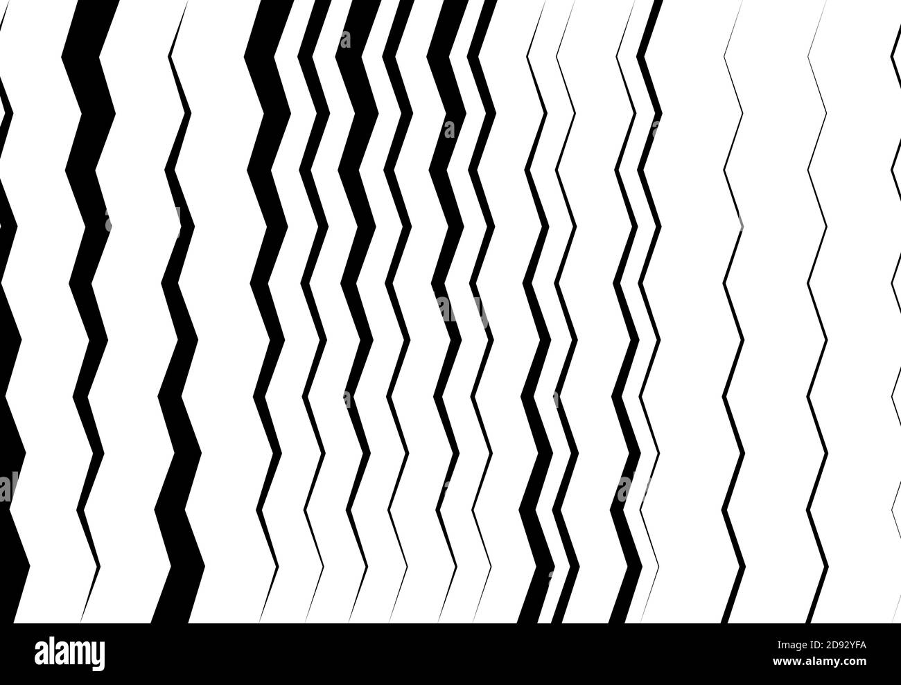 Corrugated, wavy, zig-zag, criss-cross lines abstract geometric black ...