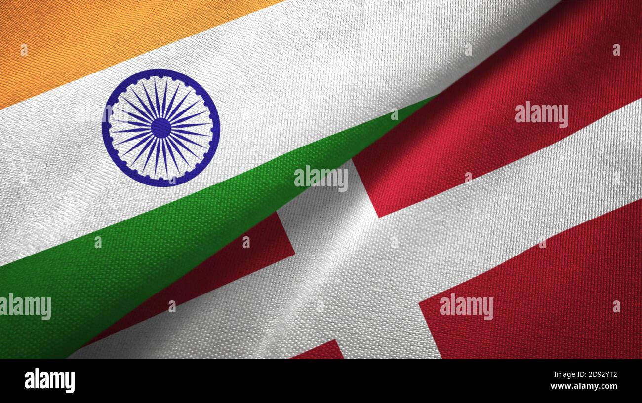 India denmark flag hi-res stock photography and images - Alamy