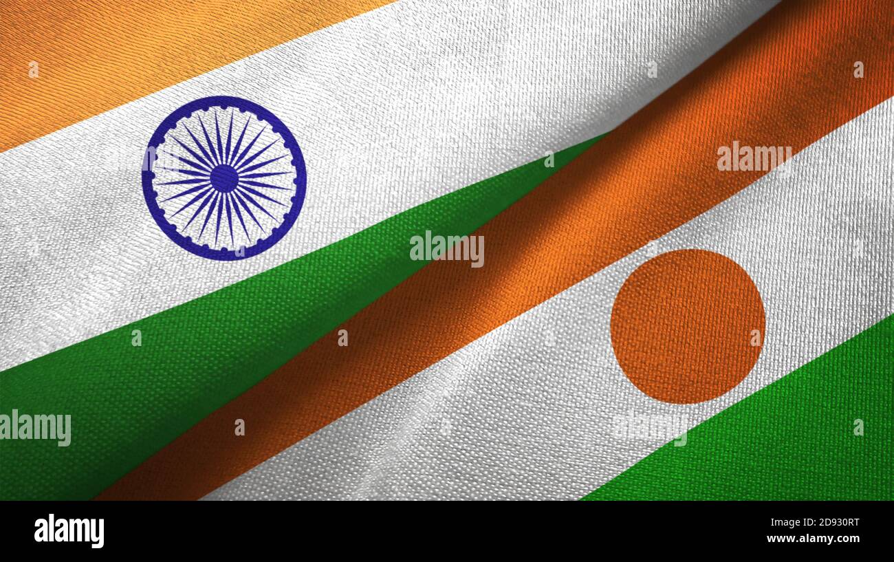 India and Niger two flags textile cloth, fabric texture Stock Photo - Alamy