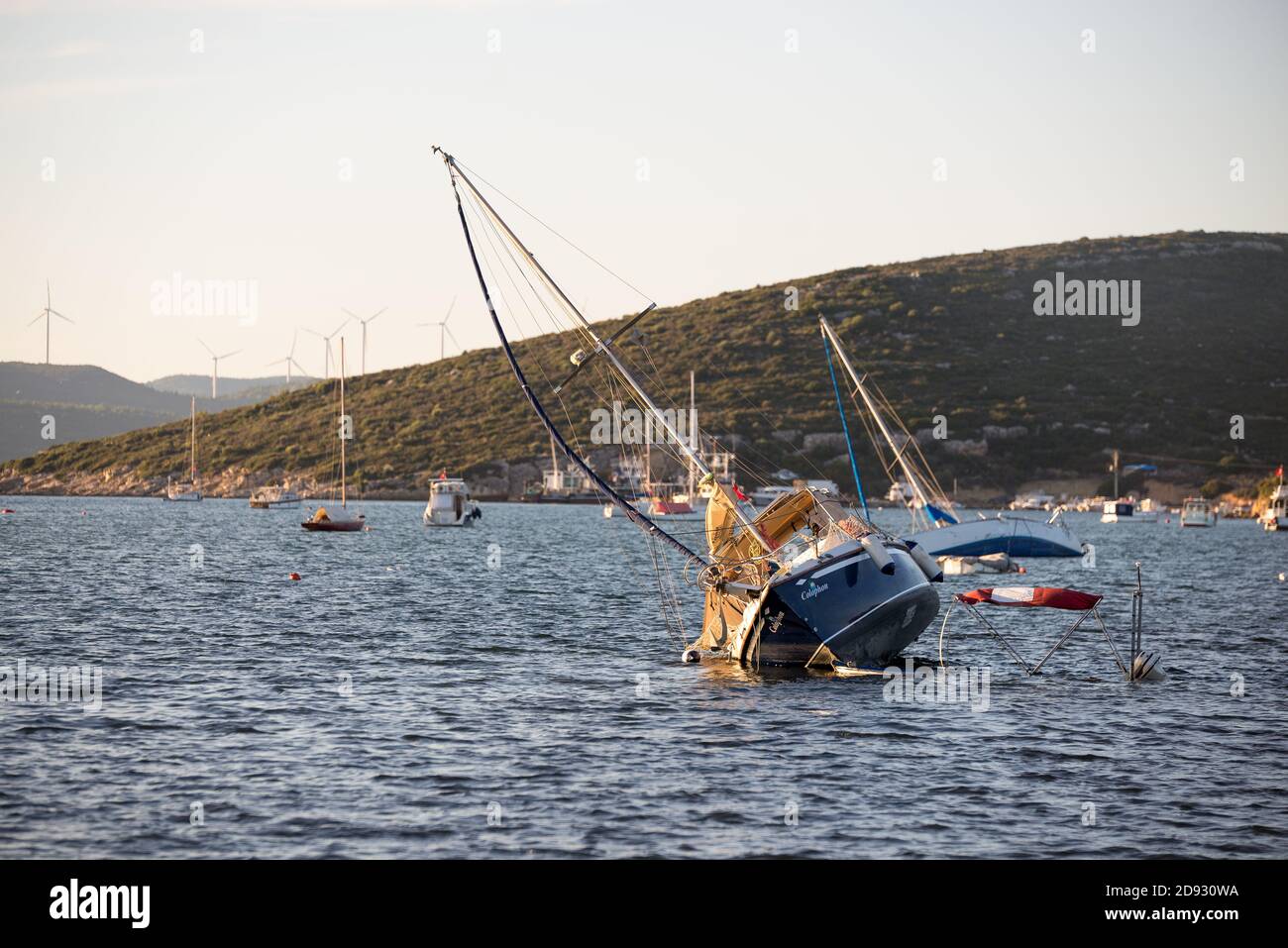 2020, izmir, Turkey - November 1 There was an earthquake on aegean sea ...