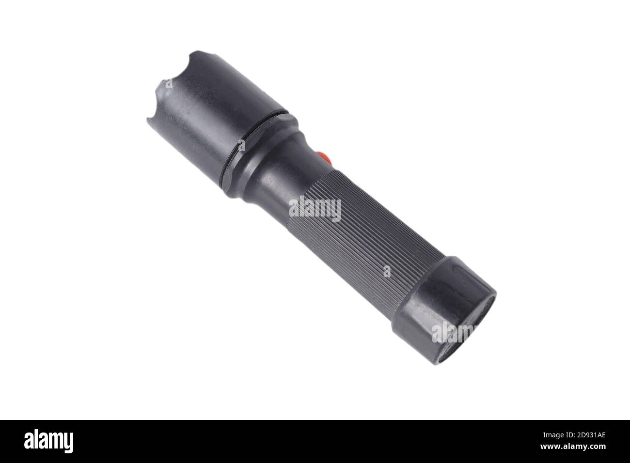 Old vintage metal flashlight isolated on white background Stock Photo ...