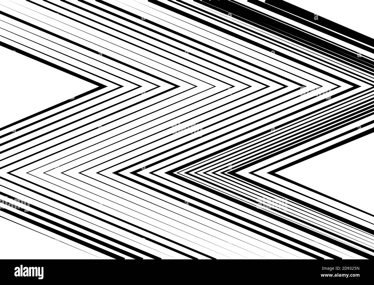 Corrugated, wavy, zig-zag, criss-cross lines abstract geometric black ...