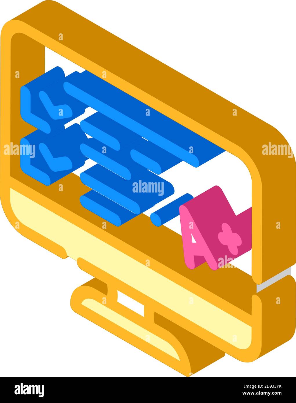 electronic test result isometric icon vector illustration Stock Vector ...