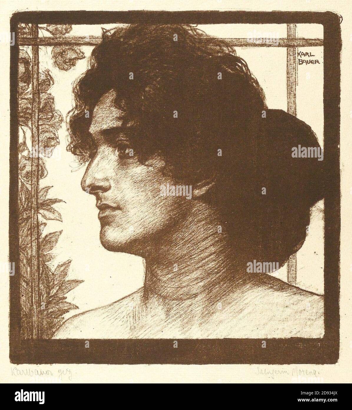 Karl Bauer - Bildnis Berta Morena, 1905 Stock Photo - Alamy