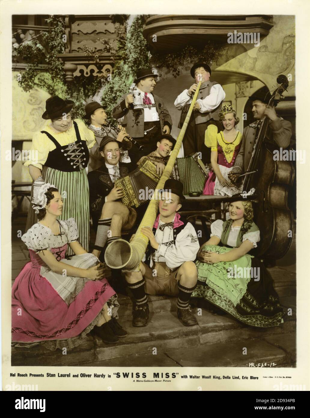 Stan Laurel And Oliver Hardy With Musicians In Swiss Miss 1938 Director John G Blystone