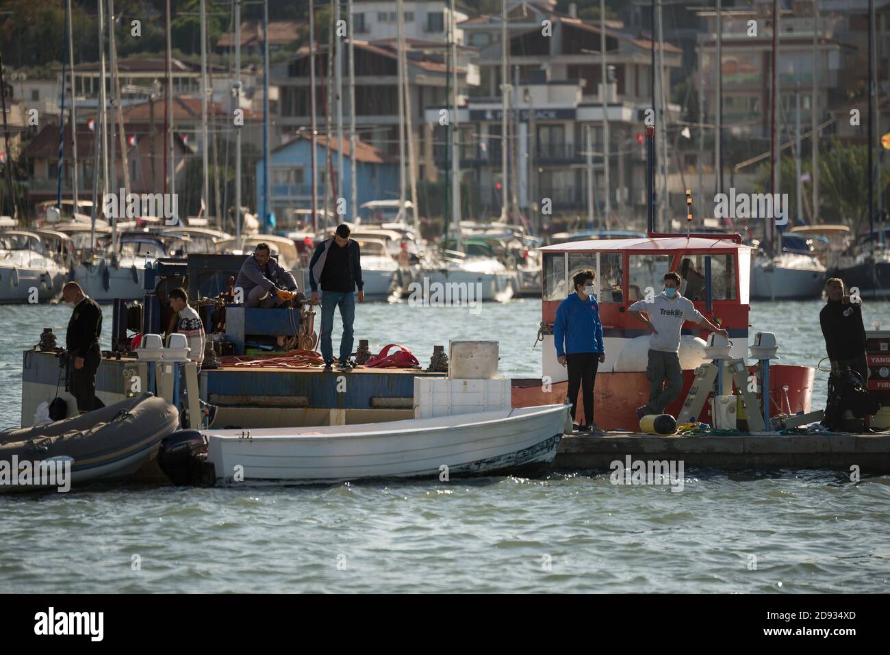 2020, izmir, Turkey - November 1 There was an earthquake on aegean sea ...