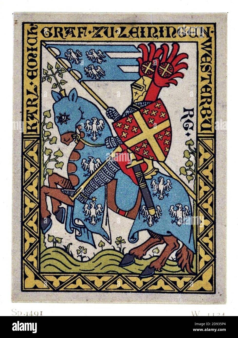 Karl Emich Leiningen Exlibris 2 Stock Photo - Alamy