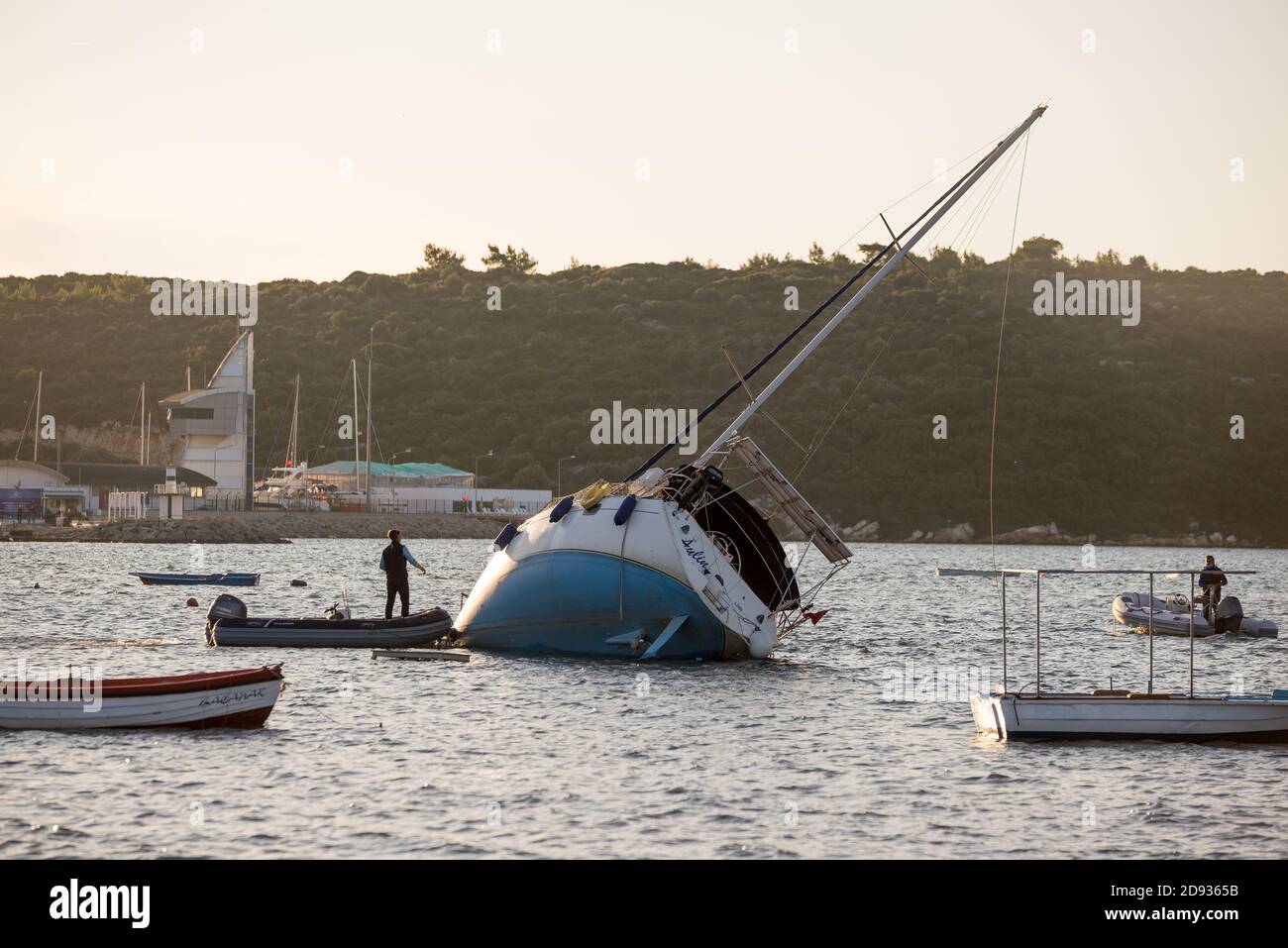 2020, izmir, Turkey - November 1 There was an earthquake on aegean sea ...