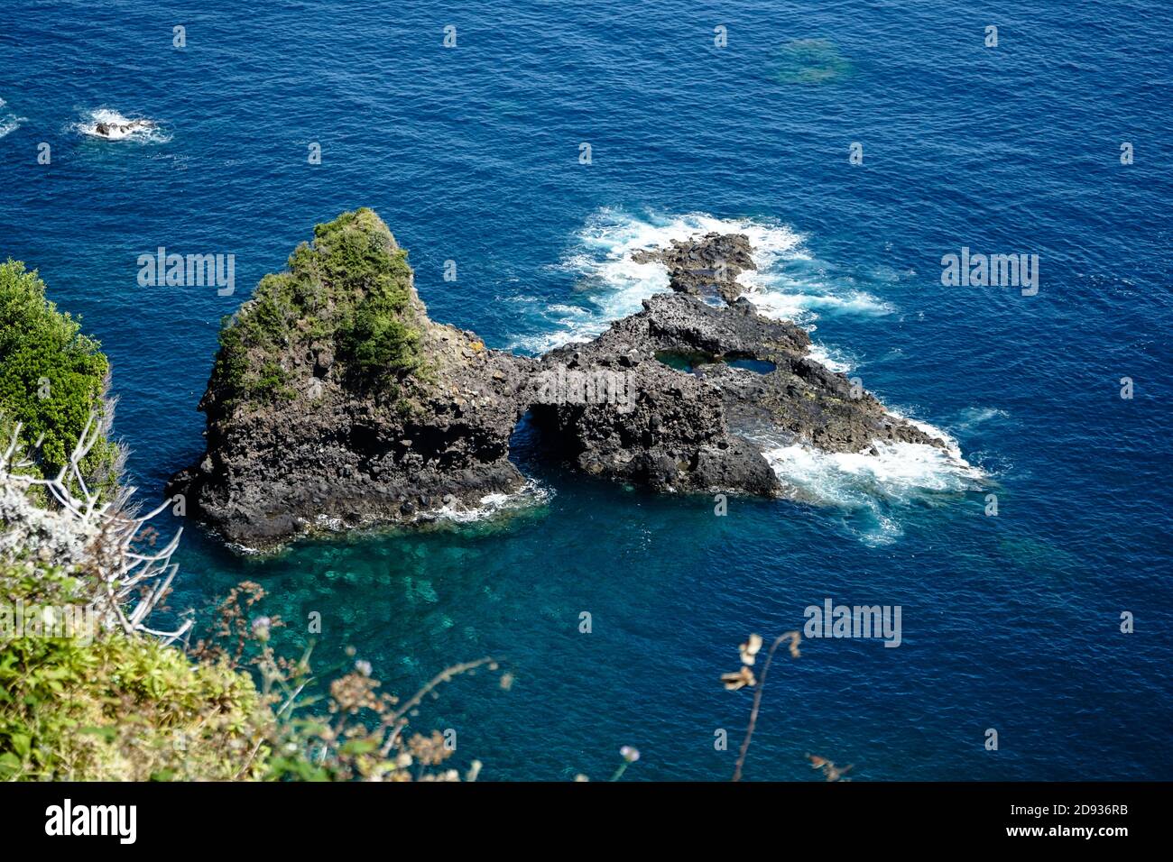 Little Rock island on the shore of Madeira Island, Portugal Stock Photo ...