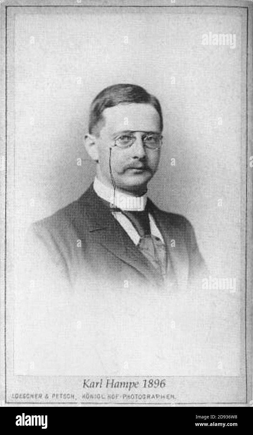 Karl Hampe (Loescher & Petsch 1896 Stock Photo - Alamy