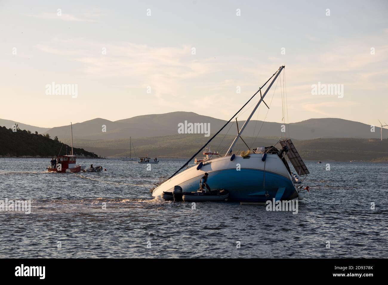 2020, izmir, Turkey - November 1 There was an earthquake on aegean sea ...