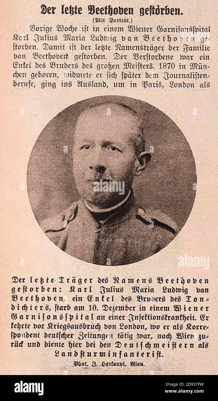 Karl Julius Maria Beethoven Stock Photo - Alamy