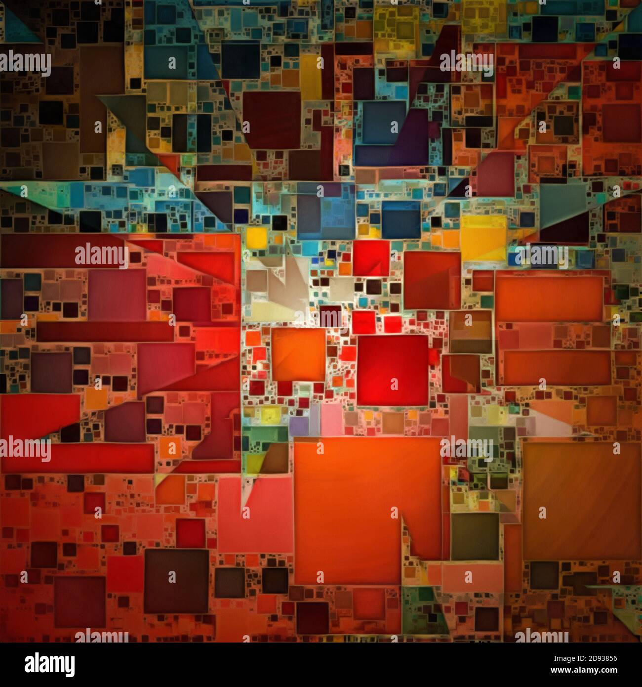 Colorful Painterly Abstract. 3D rendering Stock Photo - Alamy