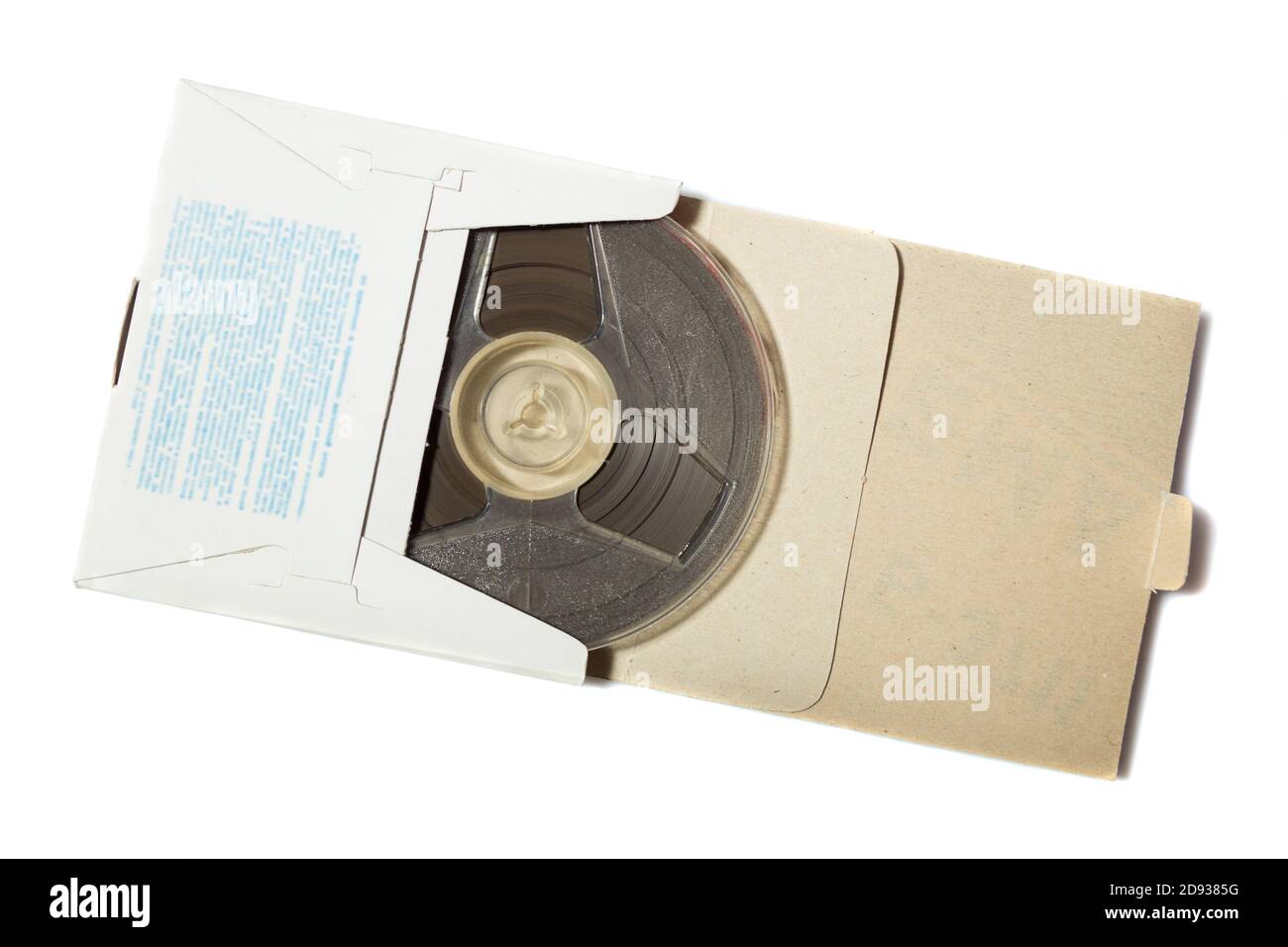 Retro reel to reel tape in a carton box Stock Photo - Alamy