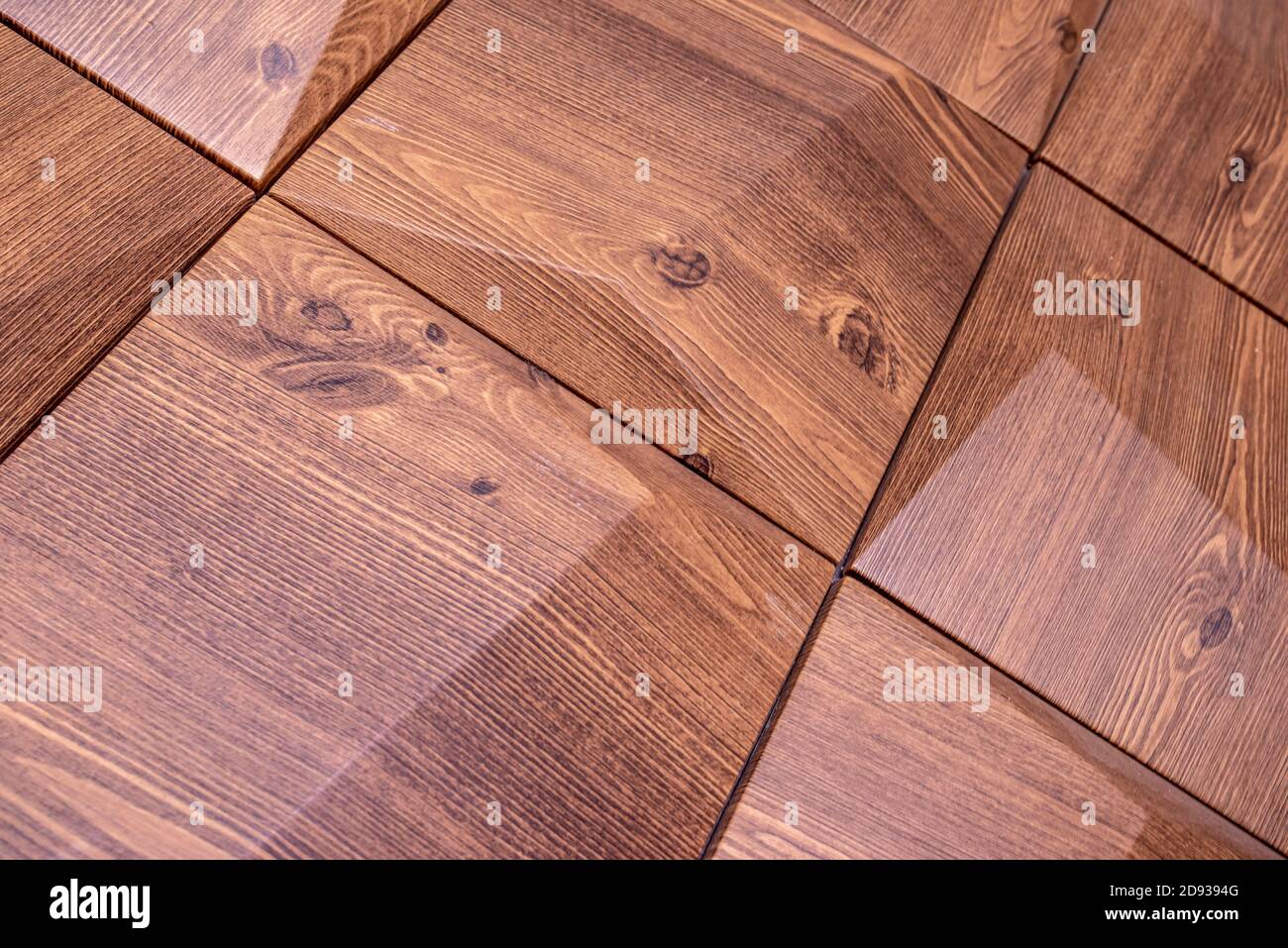 Wood wall geometry decoration, 3D shape wooden background Stock Photo ...