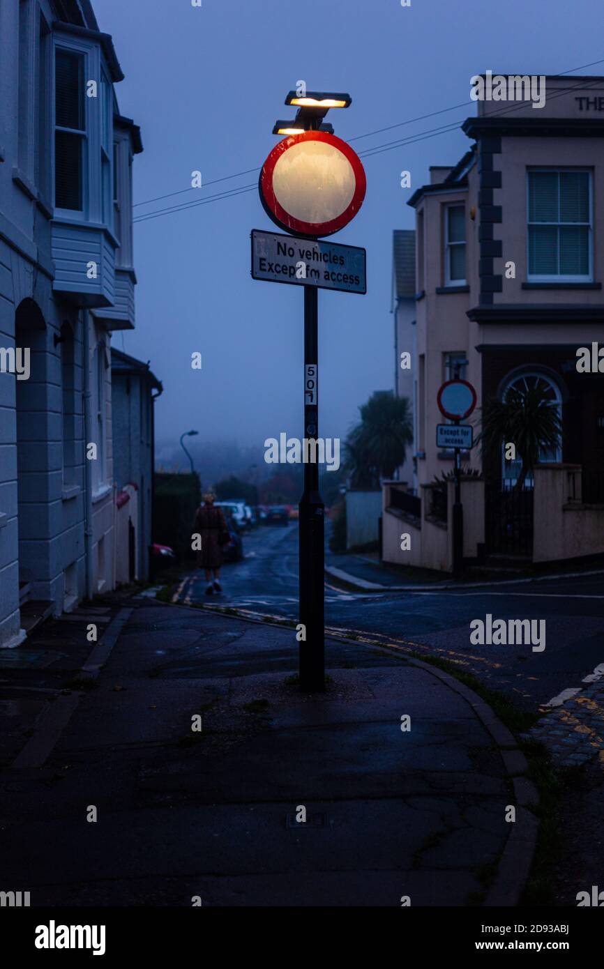 A Road Sign at the turn into St Mary's Terrace, Hastings Stock Photo ...