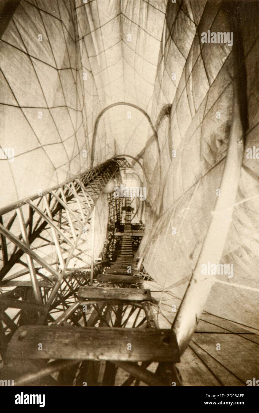 The walkway inside the Bodensee Zeppelin airship (1919 Stock Photo - Alamy