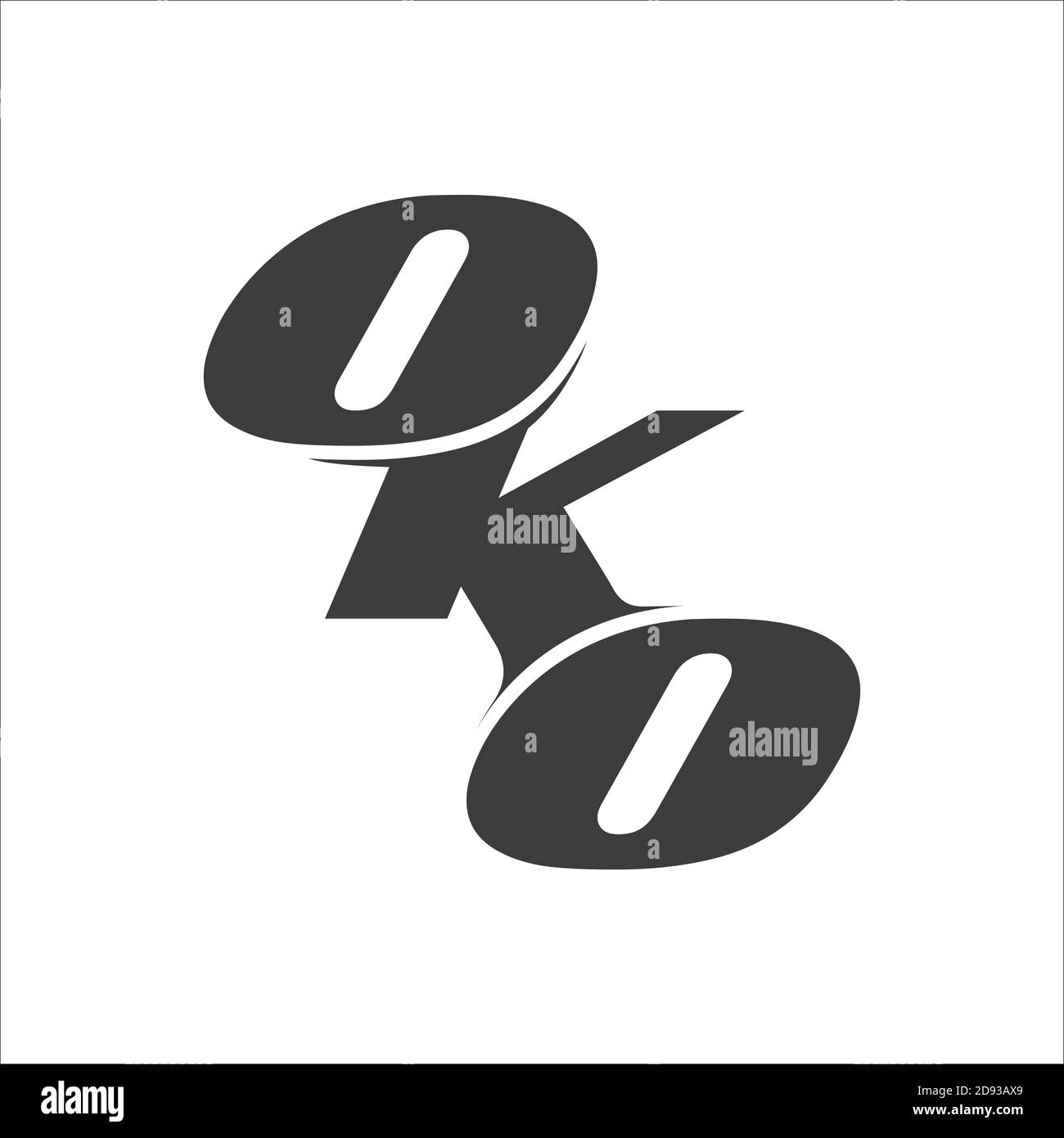 Initial letter ko logo or ok logo vector design template Stock Vector ...
