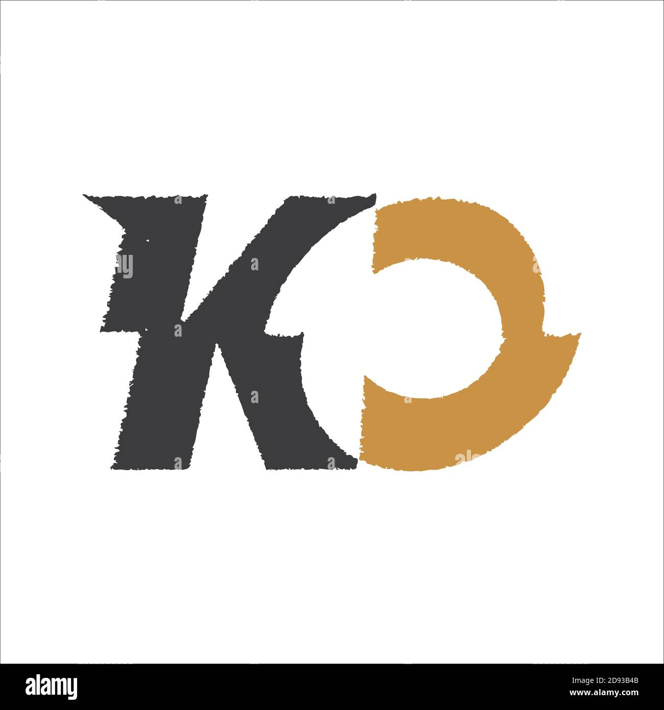 Initial letter ko logo or ok logo vector design template Stock Vector ...