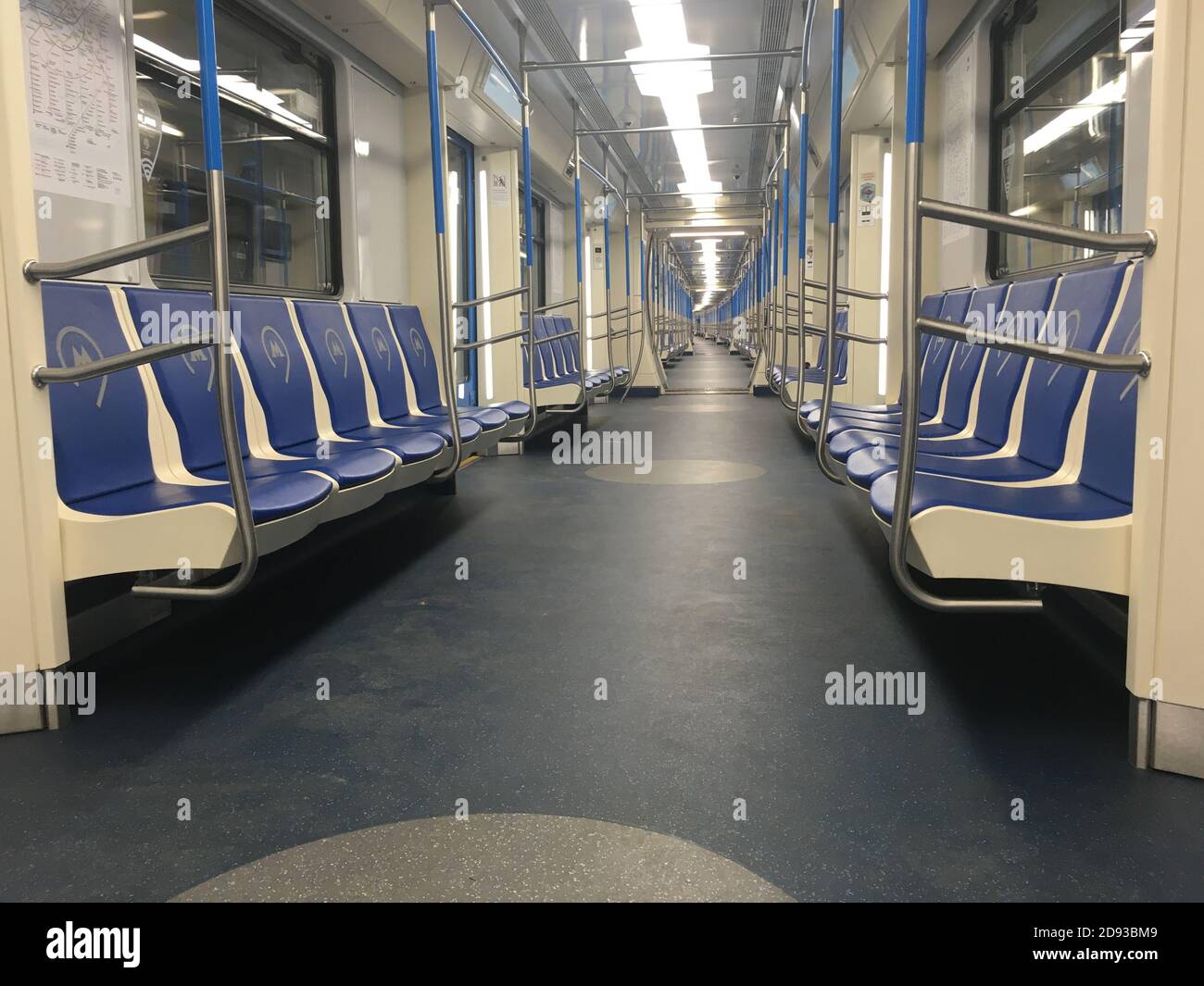 modern cars of the Moscow metro. modern metro cars Stock Photo - Alamy