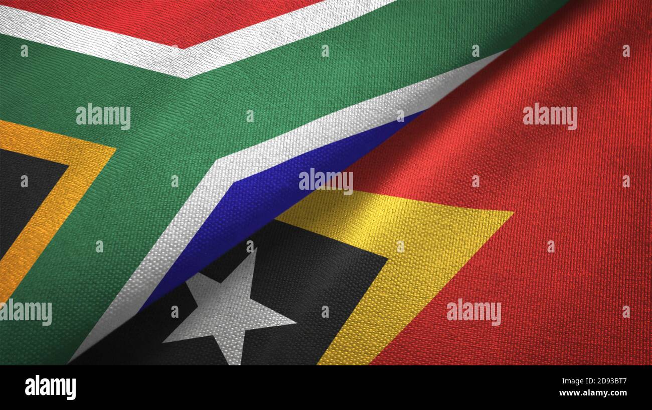 South africa east timor flag hi-res stock photography and images - Alamy