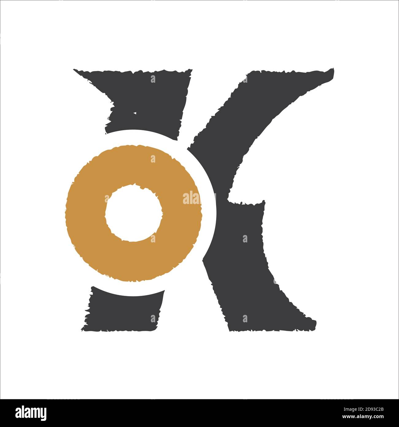 Initial letter ko logo or ok logo vector design template Stock Vector ...