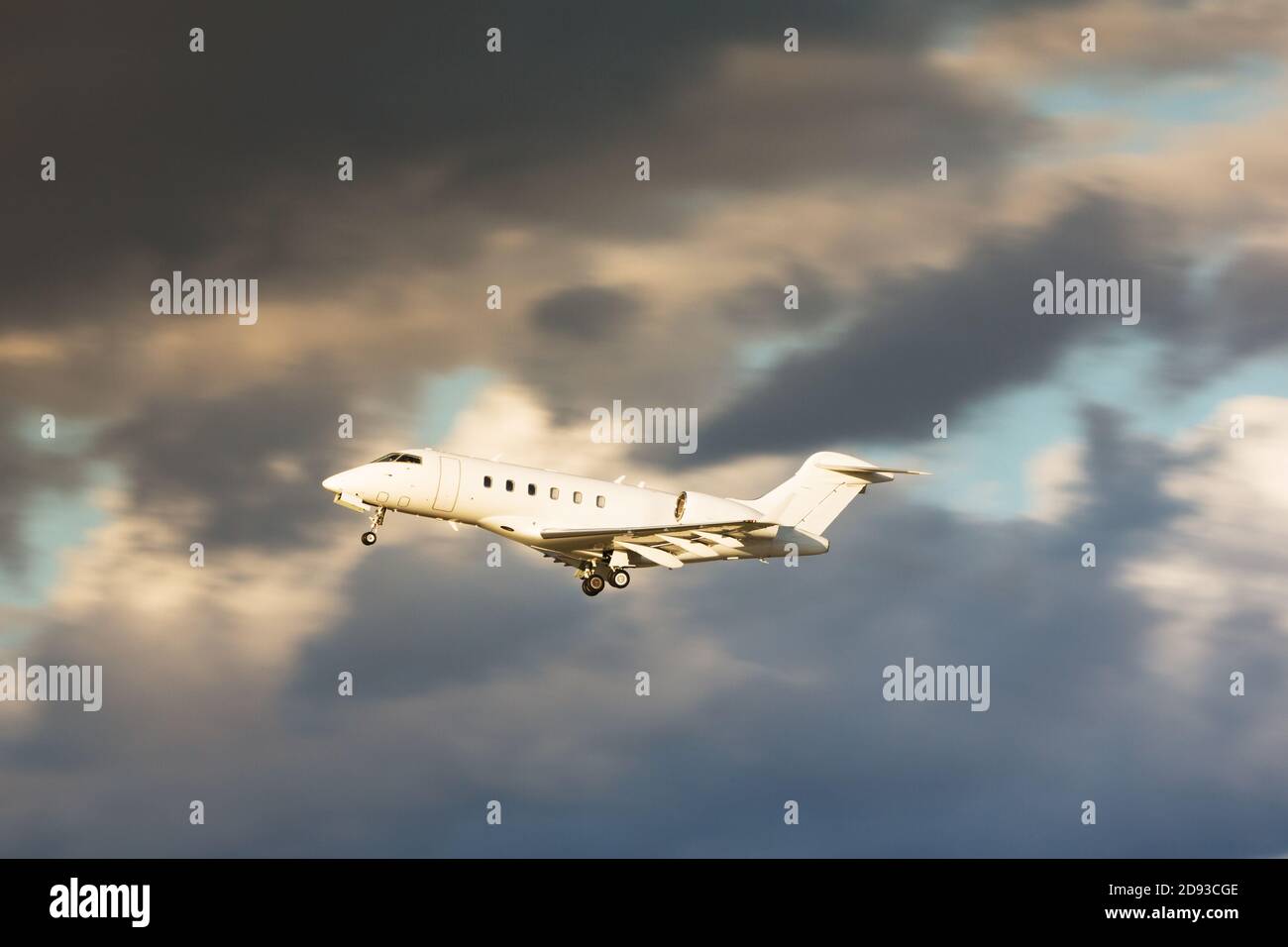 Luxury corporate or private jet take off. Business aviation ...