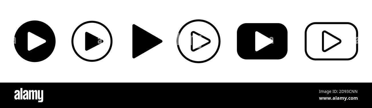 Play button icon vector set Stock Vector Image & Art - Alamy