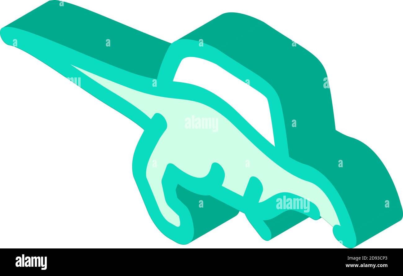 spinosaurus dinosaur isometric icon vector illustration sign Stock ...