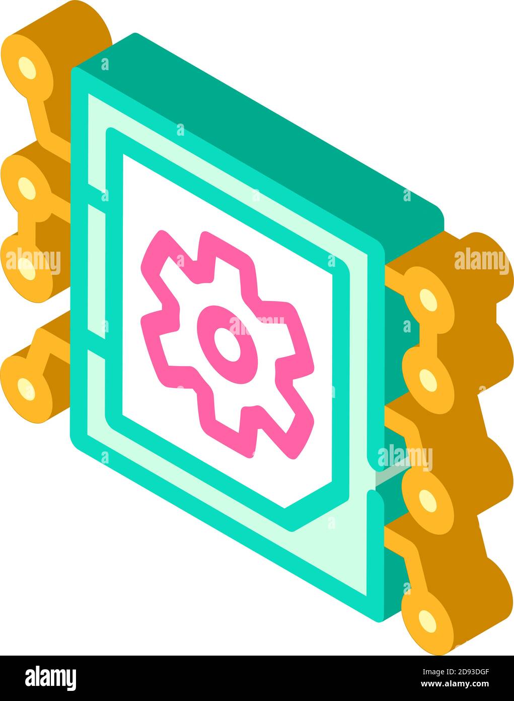 micro chip isometric icon vector illustration sign Stock Vector Image ...