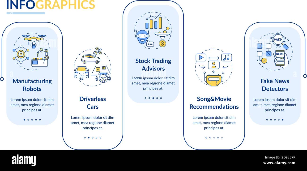 AI application 2 vector infographic template Stock Vector Image & Art ...