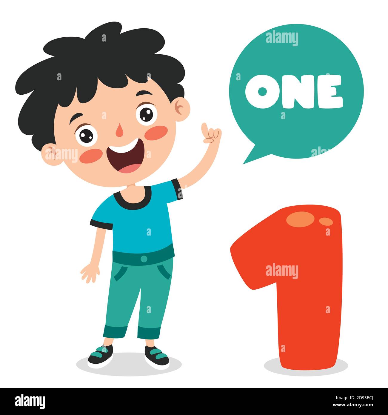 Concept Of Multi Colored Cartoon Numbers Stock Vector Image & Art - Alamy