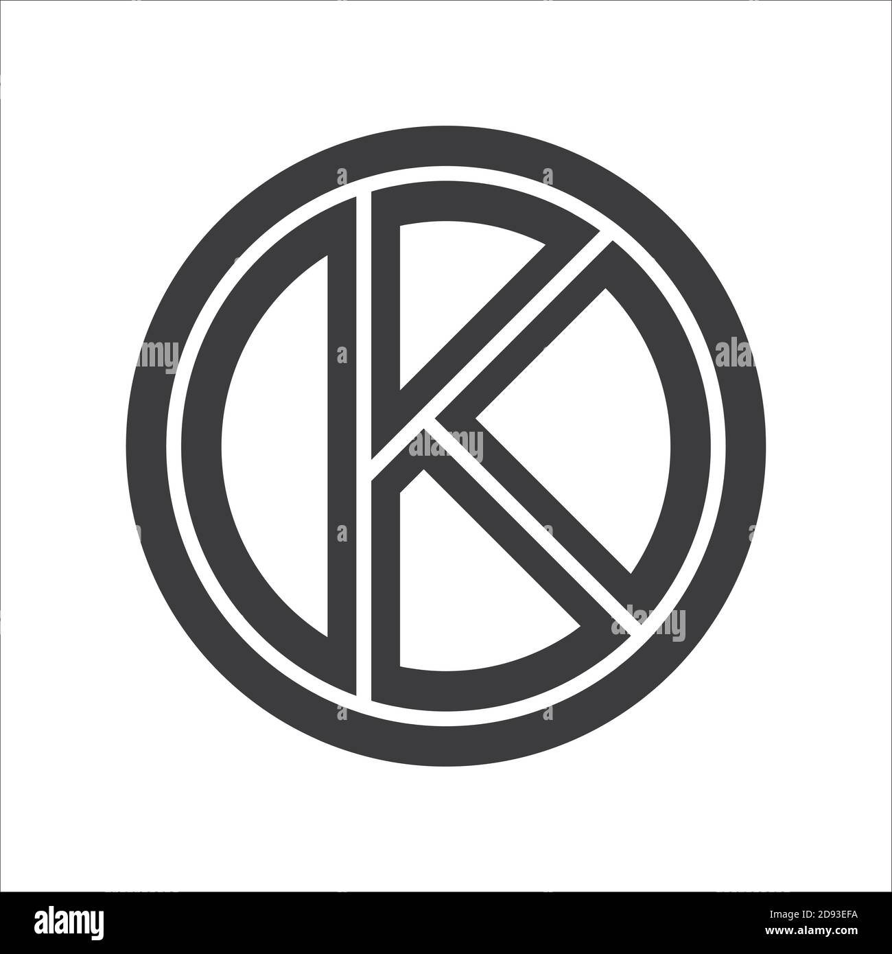 Initial letter ko logo or ok logo vector design template Stock Vector ...