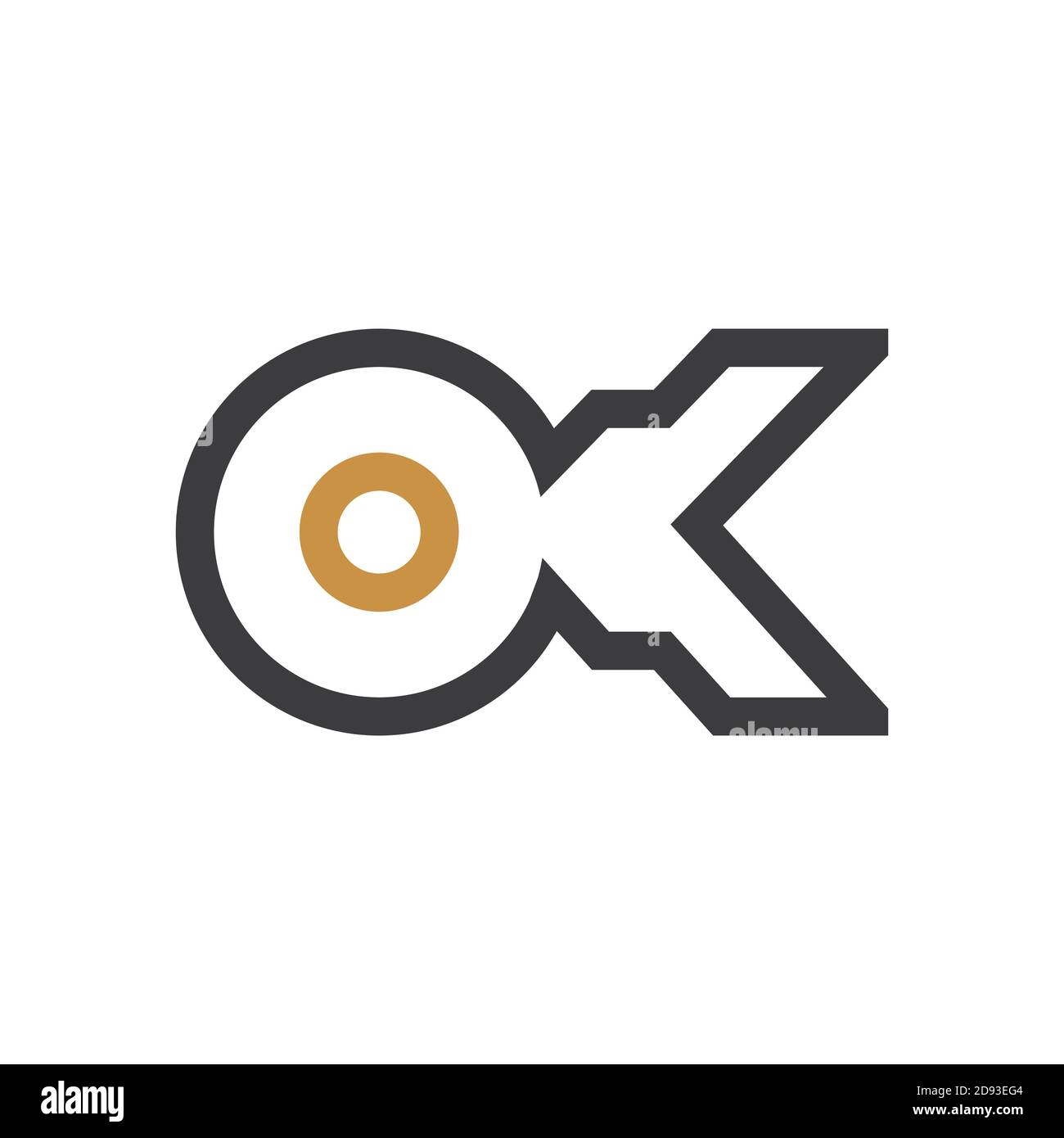 Initial letter ko logo or ok logo vector design template Stock Vector ...