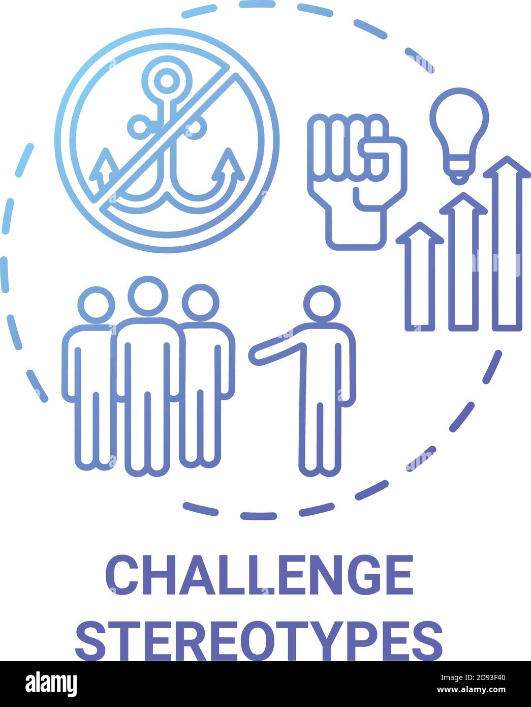 Challenge stereotypes concept icon Stock Vector Image & Art - Alamy