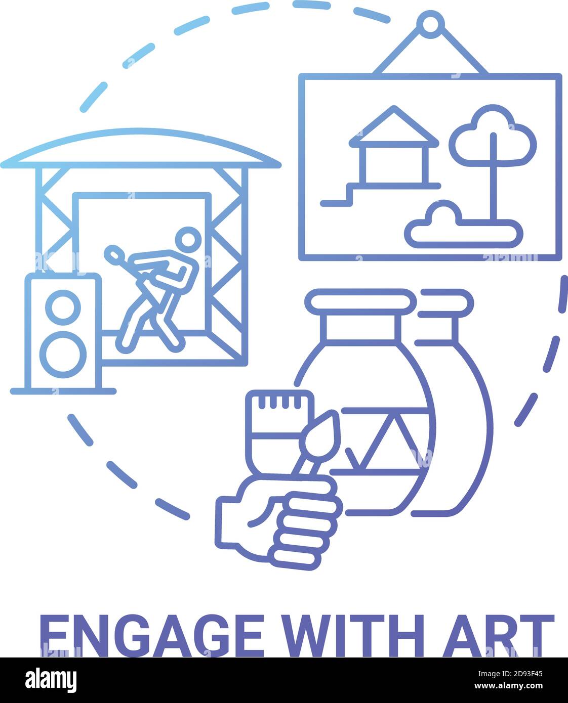 Engage with art concept icon Stock Vector Image & Art - Alamy