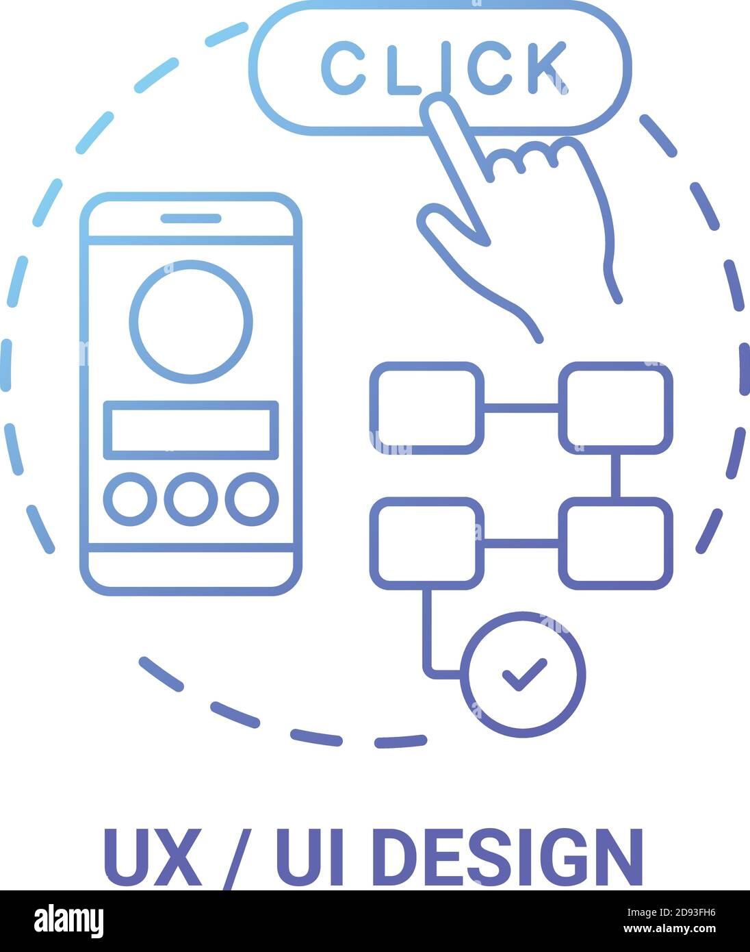 UX and UI design concept icon Stock Vector Image & Art - Alamy