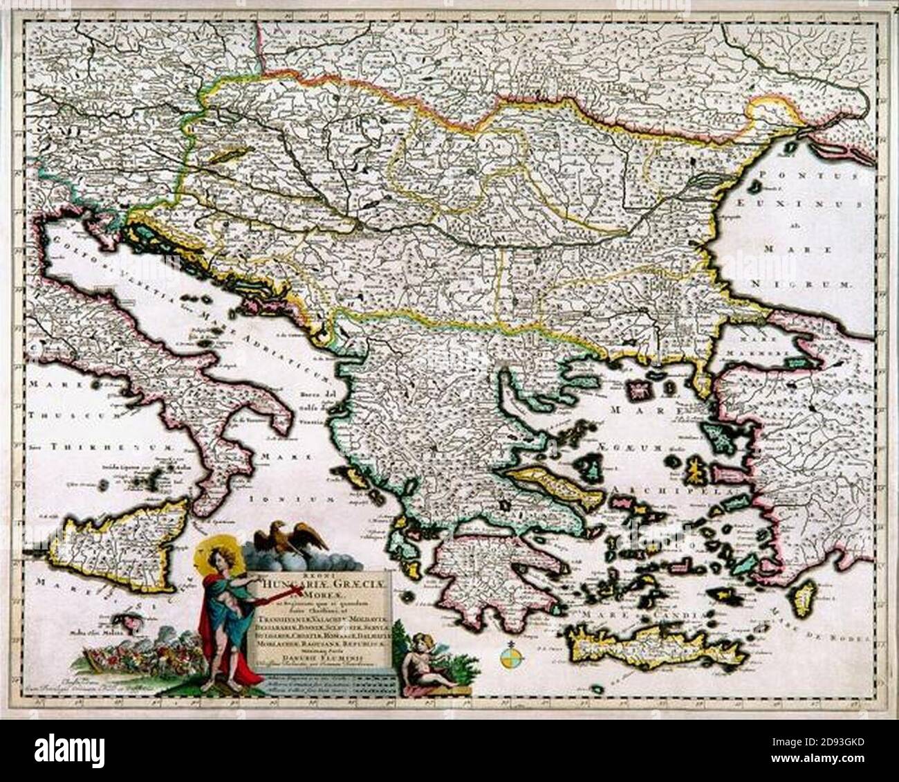 Justus Danckerts - Regni Hungariae Graeciae et Moreae... Transilvaniae ...