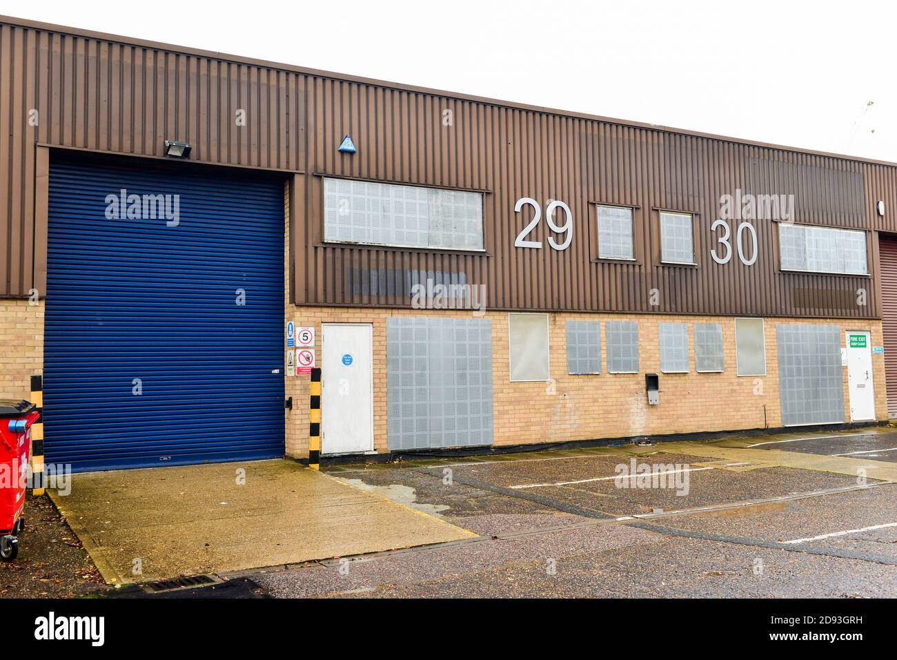 Cambridge UK, England , 02-11-2020 Commercial retail units made secure ...