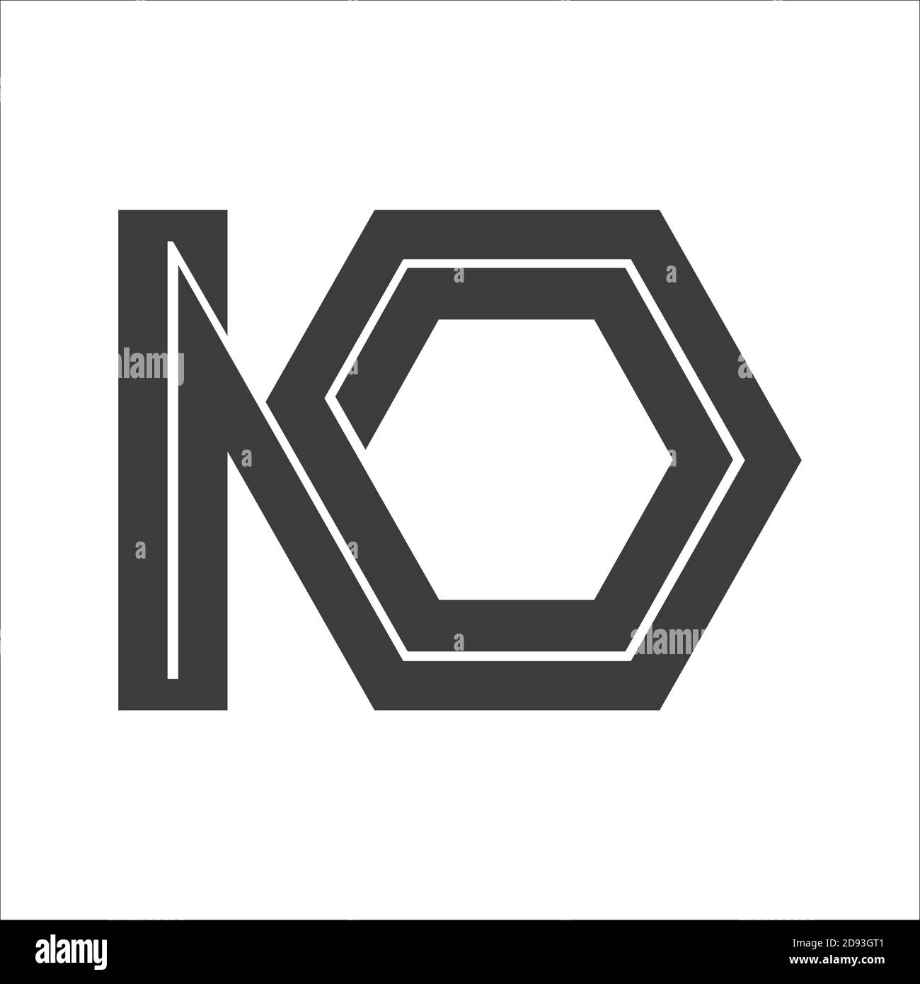 Initial letter ko logo or ok logo vector design template Stock Vector ...